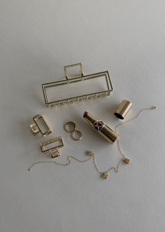 Rectangular Metal Claw Clip | Best for Curly Hair | Acrasia